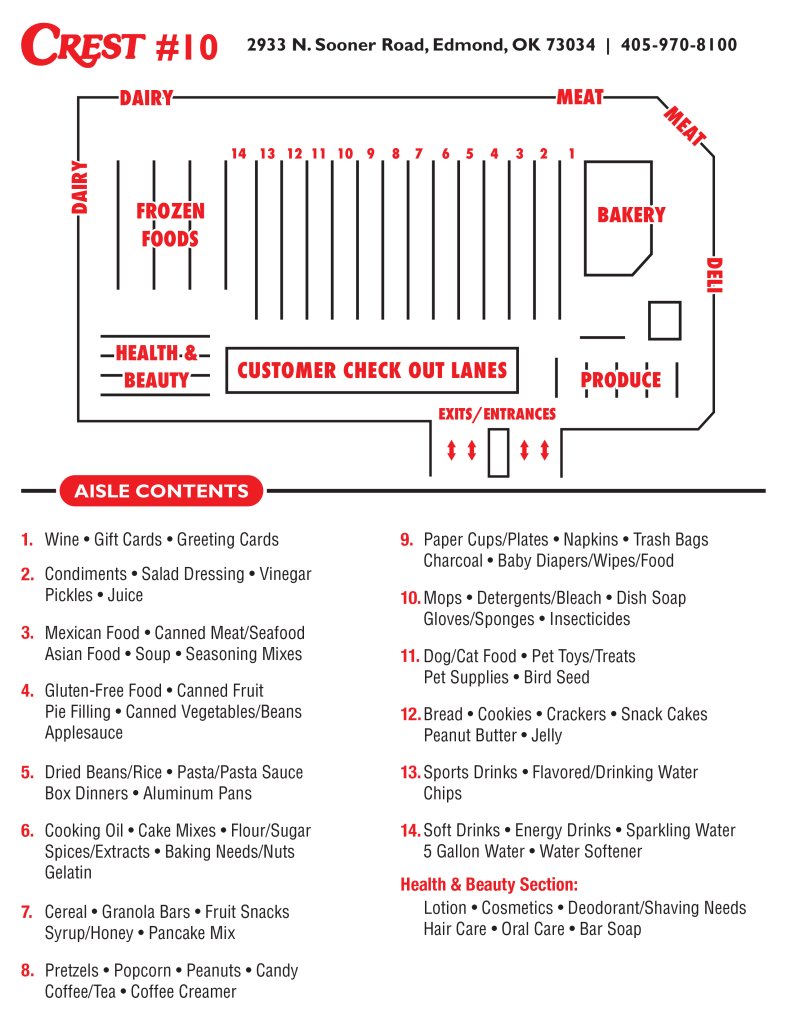 Store 10 Floorplan - Crest Foods